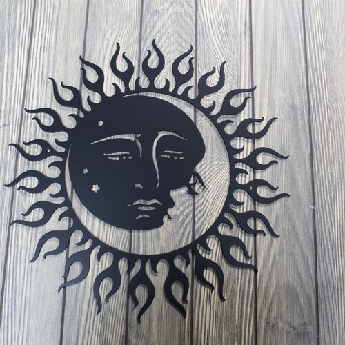 Sun and Moon Metal Sign Sun Moon Outdoor Decor Home Decor - Etsy
