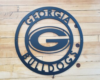 Georgia Bulldogs Metal Art - Etsy