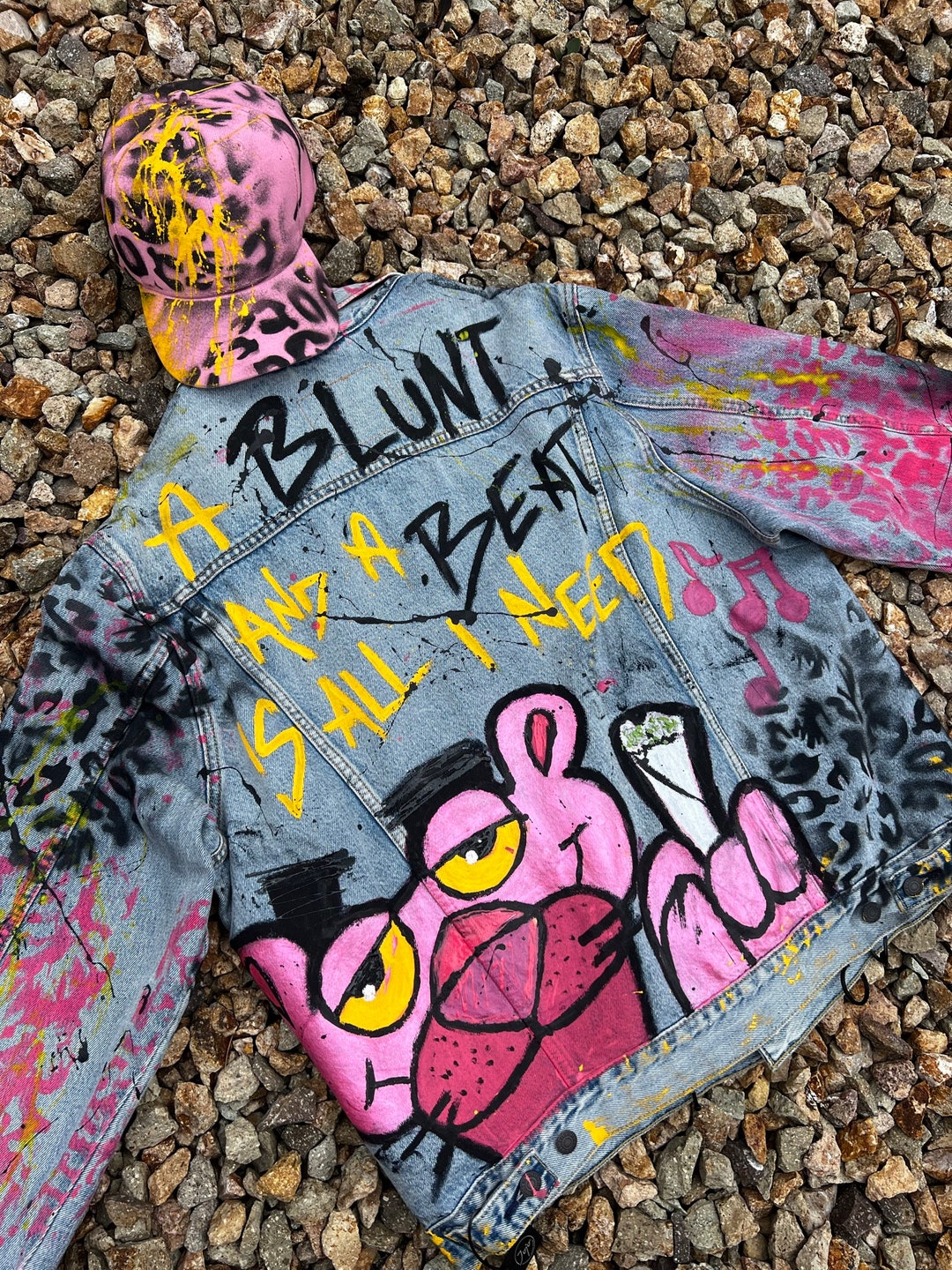 Pink Panther Denim Jacket - Etsy