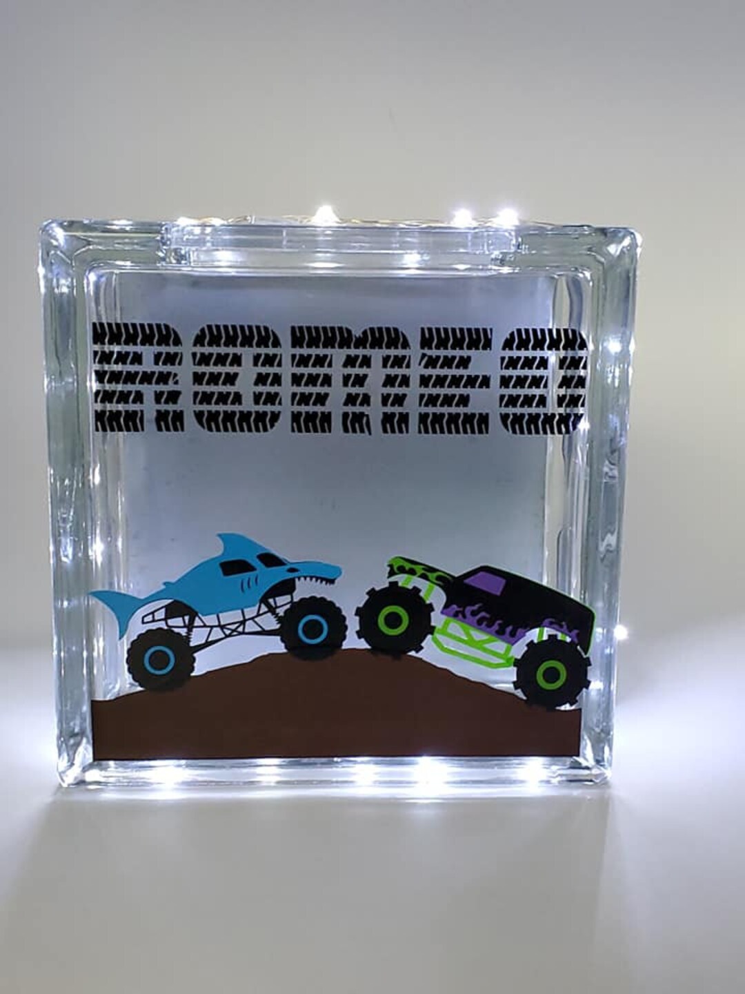 Glass Block and Bank With Lights - Etsy