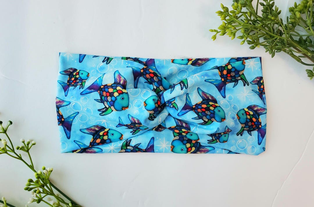 Headband Twist Fish Rainbow,headband Soft Rainbow Fish,headband ...