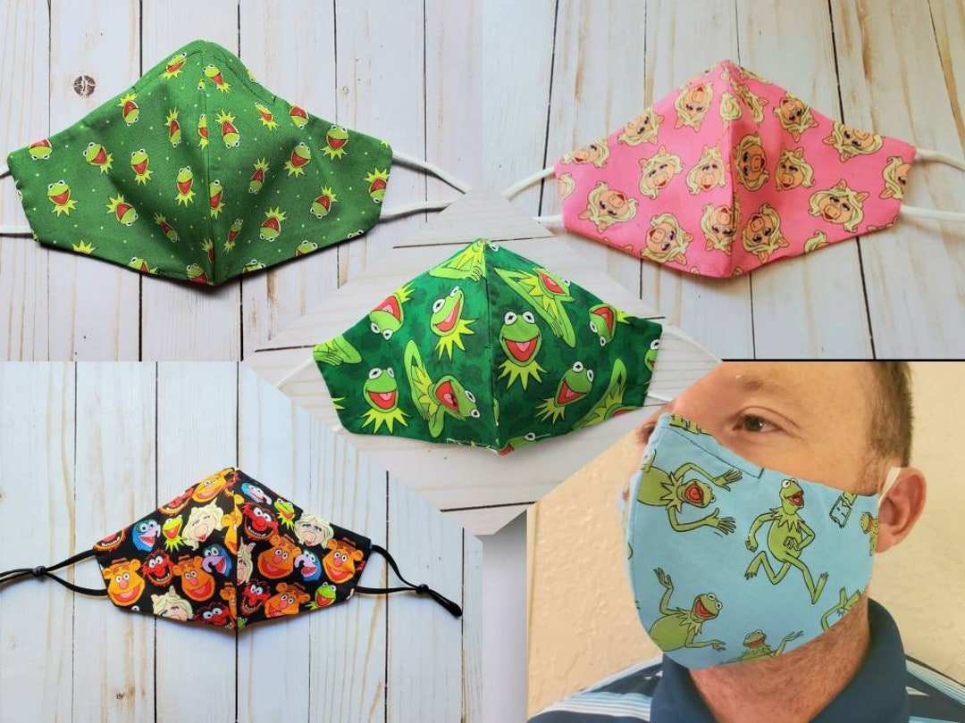Face Mask Inspired Kermitmuppets Print Face Maskpiggy Face - Etsy