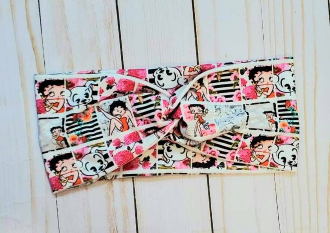 Cartoons Girl Knotted Headband: Soft Vintage Cartoons - Etsy