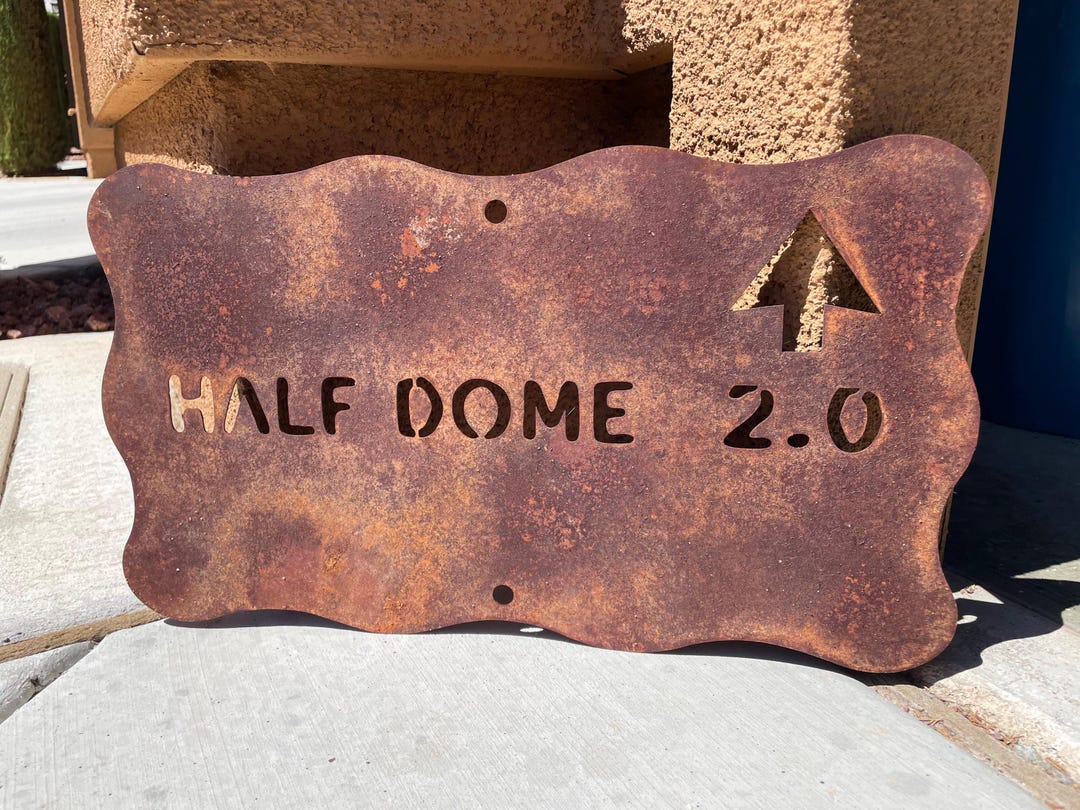 Yosemite Half Dome Trail Sign - Rusted Metal - Etsy