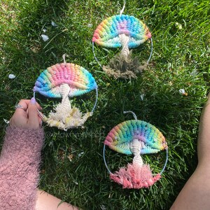 RAINBOW MUSHROOM // 5" Macrame Pride Mushroom, Lgbtq+, Love is Love ...