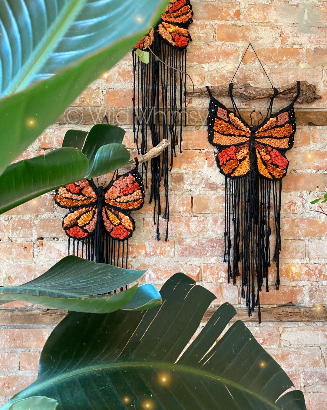 LARGE BUTTERFLY // Made to Order Macrame Butterfly, Macraweave, Woven ...