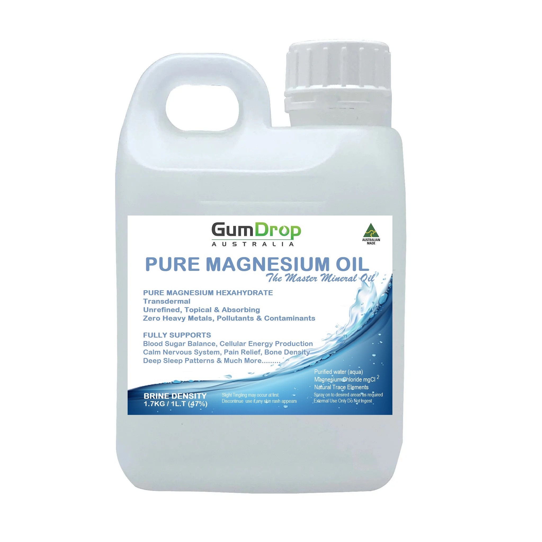 PURE MAGNESIUM Oil/brine Concentrated Formula 100% Pure Unscented ...