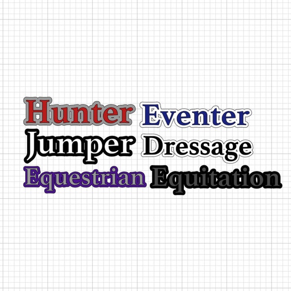 Hunter Jumper Decal - Etsy