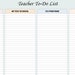 TEACHER PLANNER EXCEL To-do List Template | Customizable Teaching ...