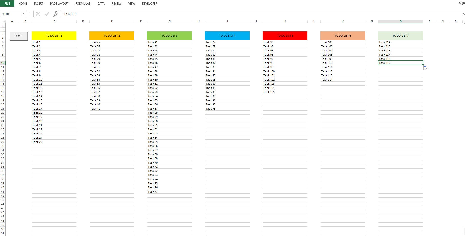 WORK DAY Organizer EXCEL To-do List Template Day Organizer Excel ...