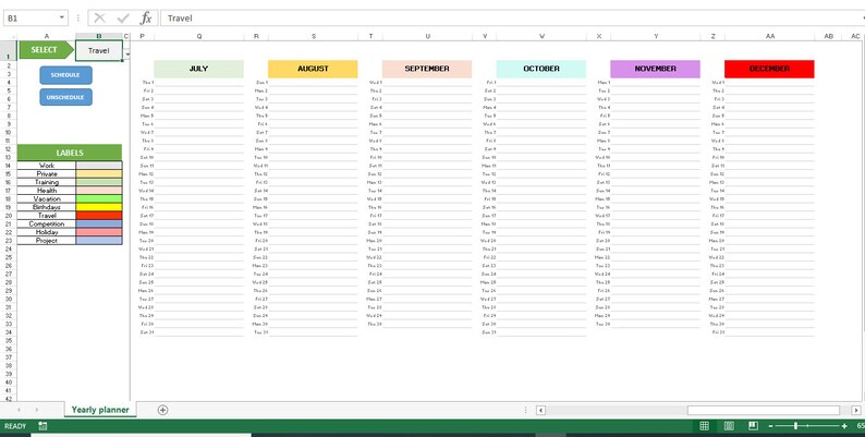 2024 CALENDAR EXCEL Template | Yearly Digital Planner | Yearly To-do ...
