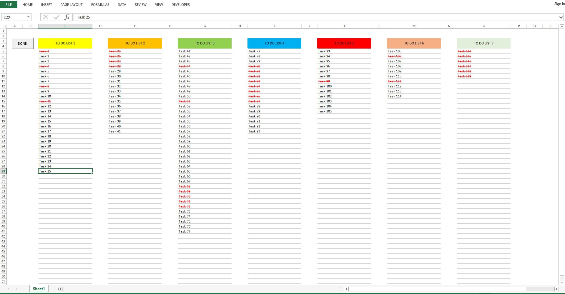 WORK DAY Organizer EXCEL To-do List Template Day Organizer Excel ...