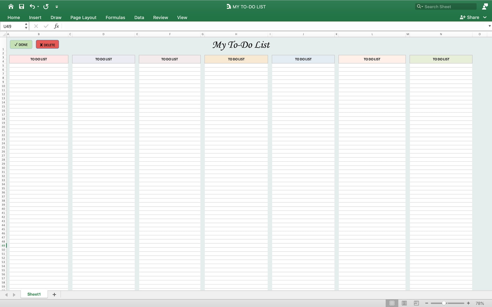 TO DO List Excel Template | Customizable Planner | Todo Excel Template ...