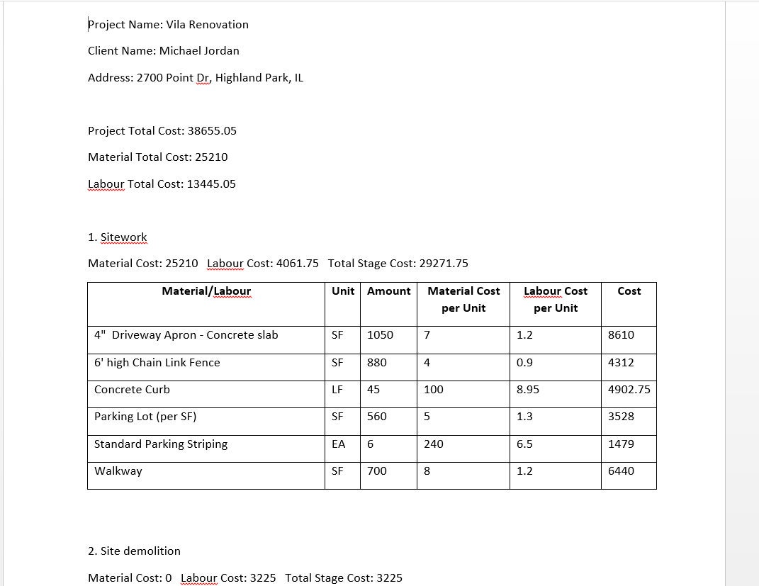 Demolition & Sitework Cost Estimate Excel Template (Instant Download ...