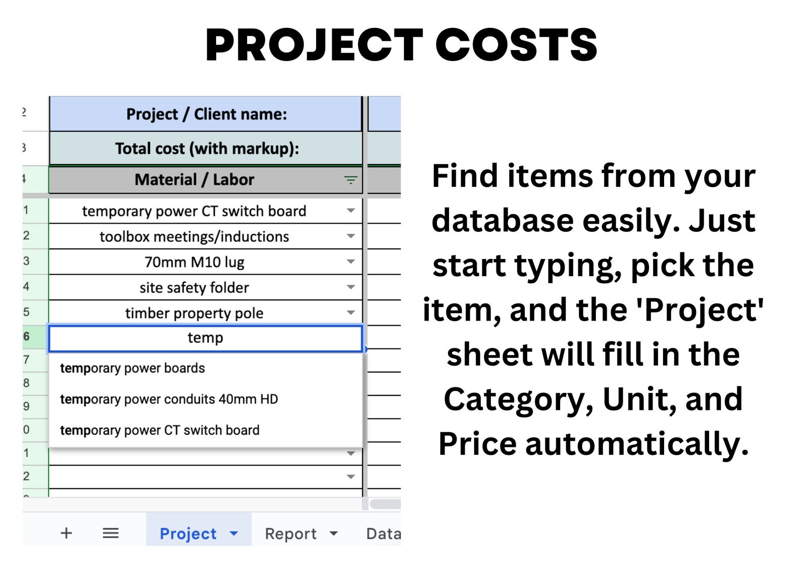 Painting Estimate Calculator | Google Sheets Template (digital Download ...