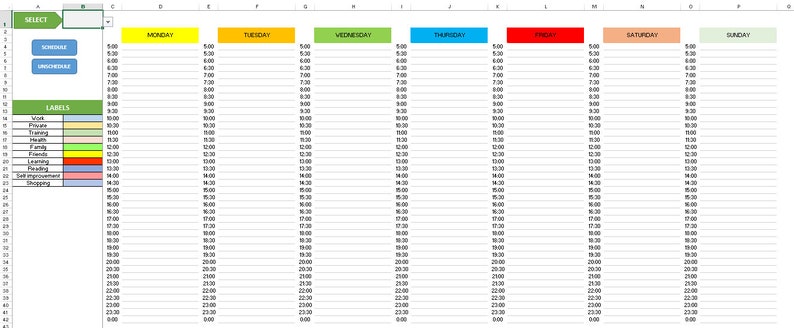 WEKELIJKS & 2022 JAARPLANNING Excel Templates Wekelijkse - Etsy België