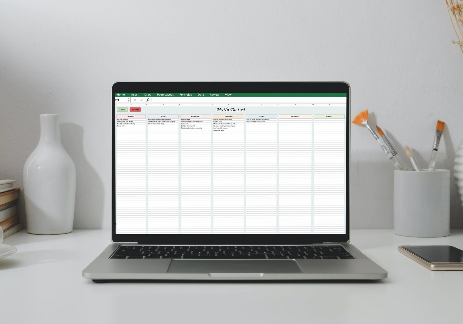 TO DO List Excel Template | Customizable Planner | Todo Excel Template ...