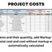 Painting Estimate Calculator | Google Sheets Template (digital Download ...