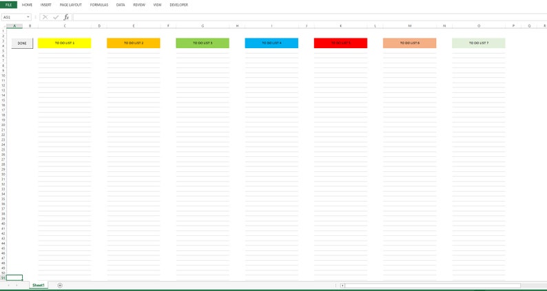 Excel To-do List Template | Work Day Organizer (digital Download) - Etsy