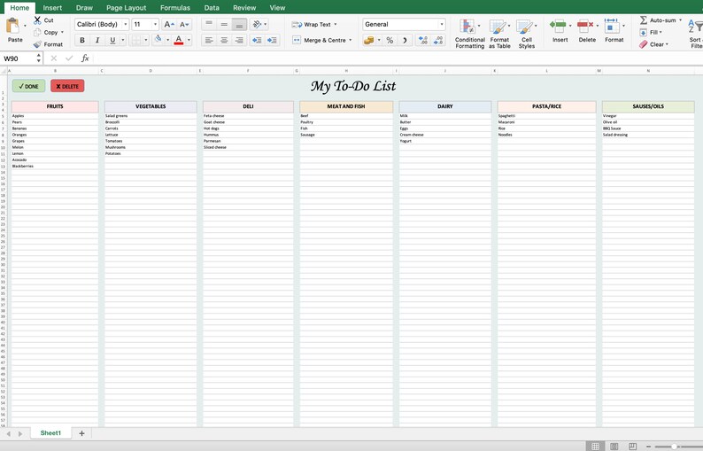 TO DO List Excel Template | Customizable Planner | Todo Excel Template ...