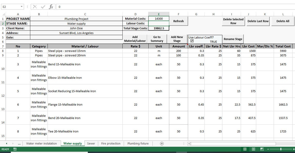 PLUMBING COST ESTIMATING Excel Template Cost Budget Tracker Etsy PLUMBING COST ESTIMATING Excel Template Cost Budget Tracker Etsy