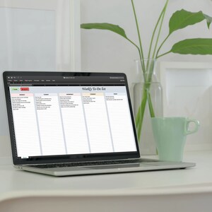 Weekly TO DO List EXCEL Template | Digital Task Tracker | Customizable ...