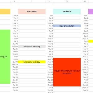 Excel-sjabloon jaarkalender 2026 | Digitale planner, takenlijst - Etsy ...