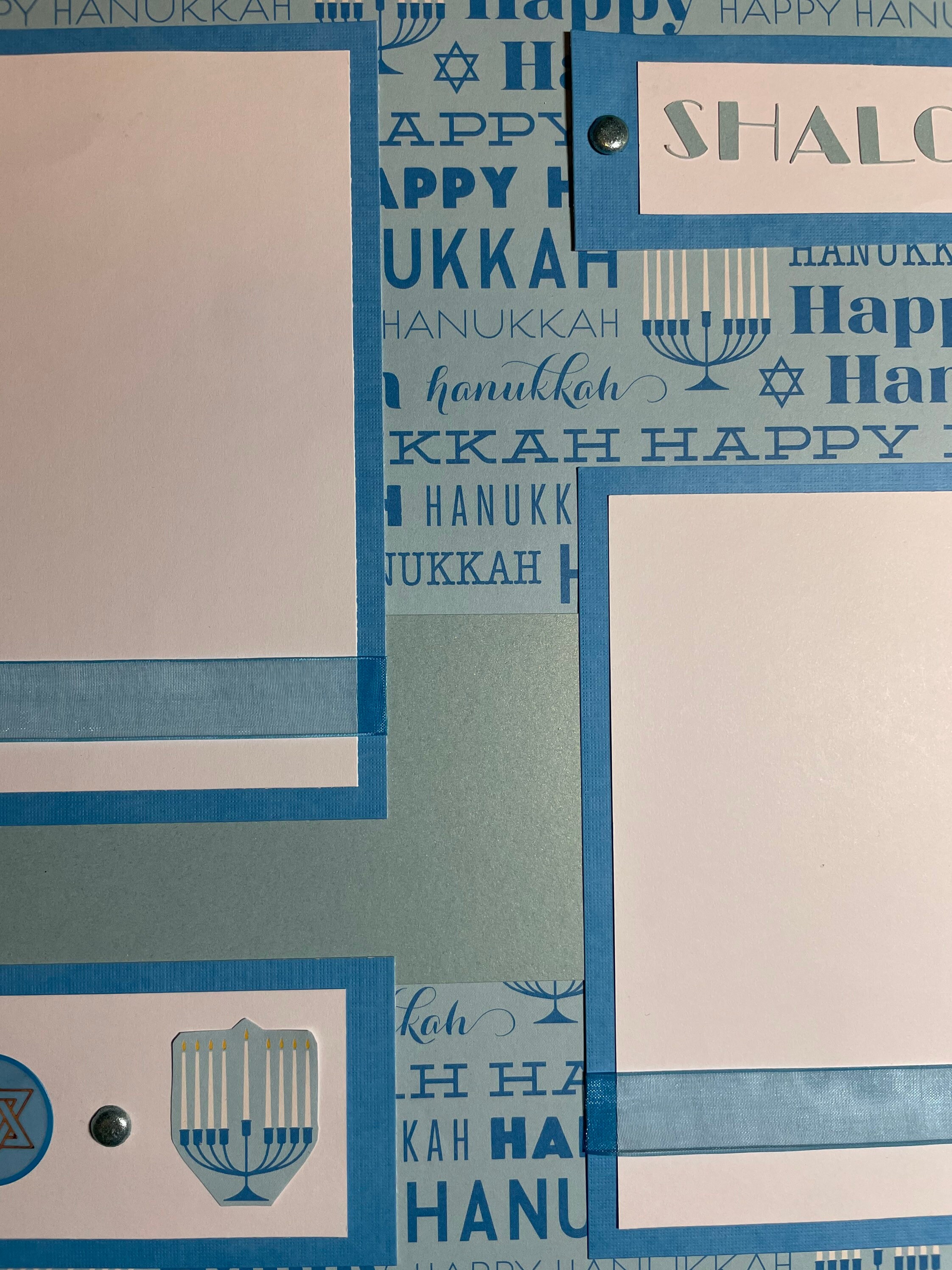 Hanukkah Scrapbook Page, 12x2 Scrapbook, Scrap Book Pages, Premade ...