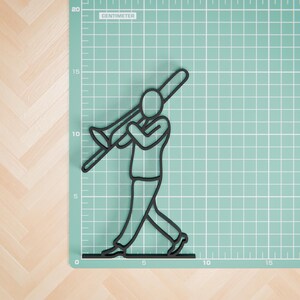 Trombone Player, Customized Line Art Figure, 3D Printed Gift ...
