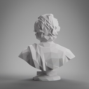 Epictetus, Low Poly Bust, Greek Stoic Philosopher Sculpture, Stoic ...