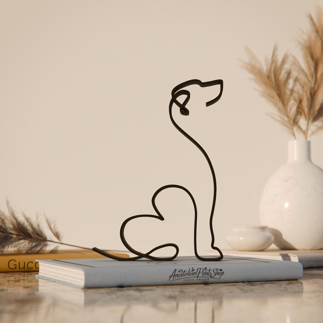 Rhodesian Ridgeback, Line Art Figure, 3D Printed Gift, Unique Gift for ...