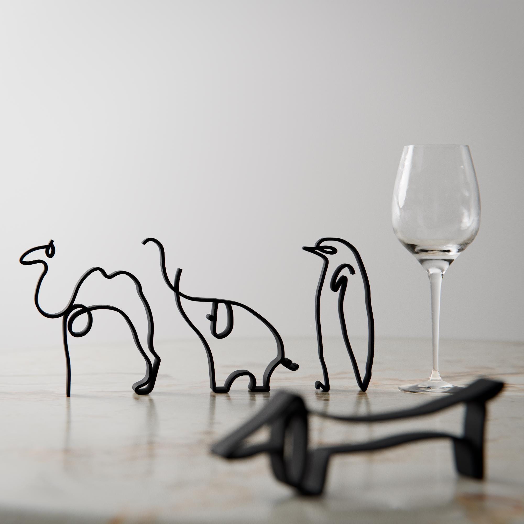Mini Picasso Set Line Art Figure, 3D Printed Gift, Unique Picasso ...