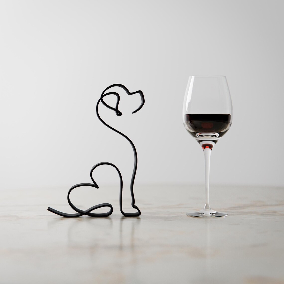 Newfoundland Dog 35, Line Art Figure, 3D Printed Gift, Unique Gift for ...