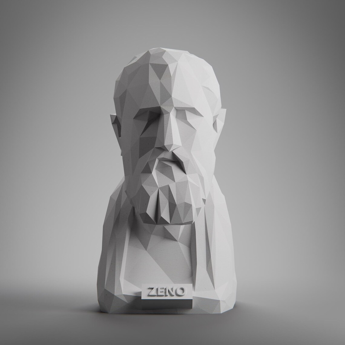Stoic Set, Low Poly Bust, Greek Stoic Philosopher Sculpture, Stoic ...
