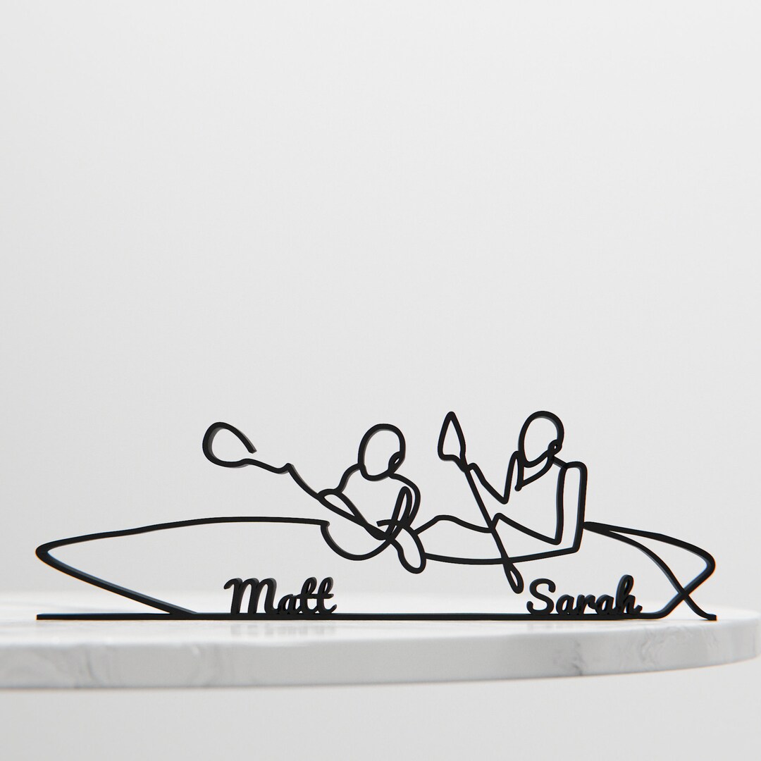 Rowers, Customized Line Art Figure, 3D Printed Gift, Unique Rowing Gift ...