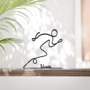 Runner, Customized Line Art Figure, 3D Printed Gift, Unique Sports Gift ...