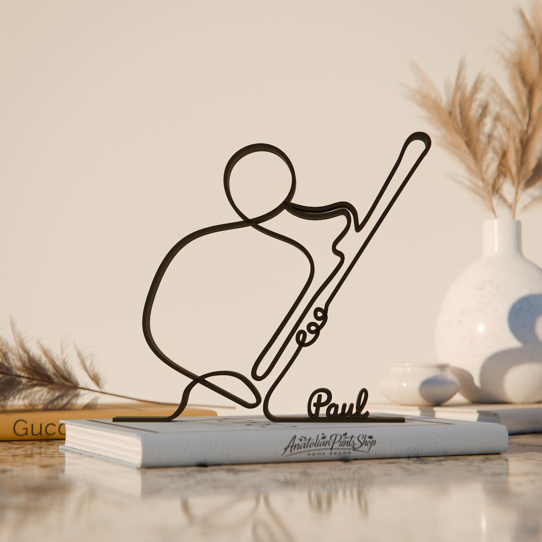 Bassoon Player, Customized Line Art Figure, 3D Printed Gift, Unique ...