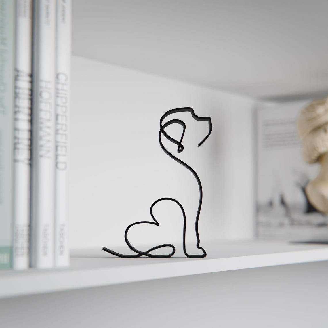 Cockapoo Dog 11, Line Art Figure, 3D Printed Gift, Unique Gift for Dog ...