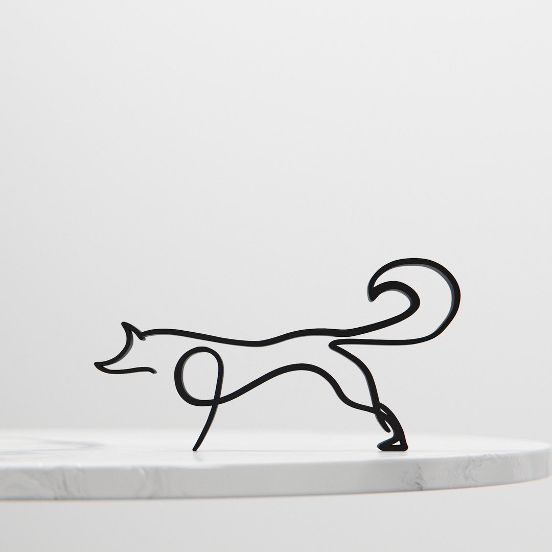 One-line Art picasso's Fox Figure - Etsy