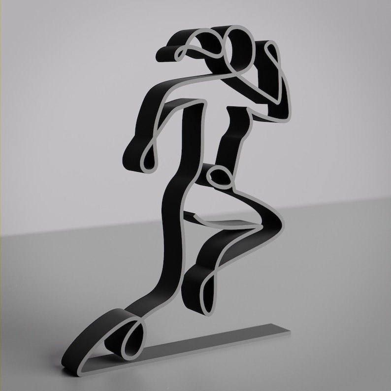 Personalized Female Runner Figure - Minimalist Running Sculpture - Etsy