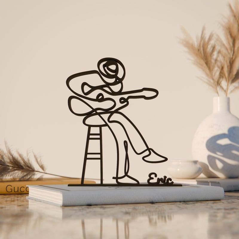 Guitar Player Art Figure - Etsy UK