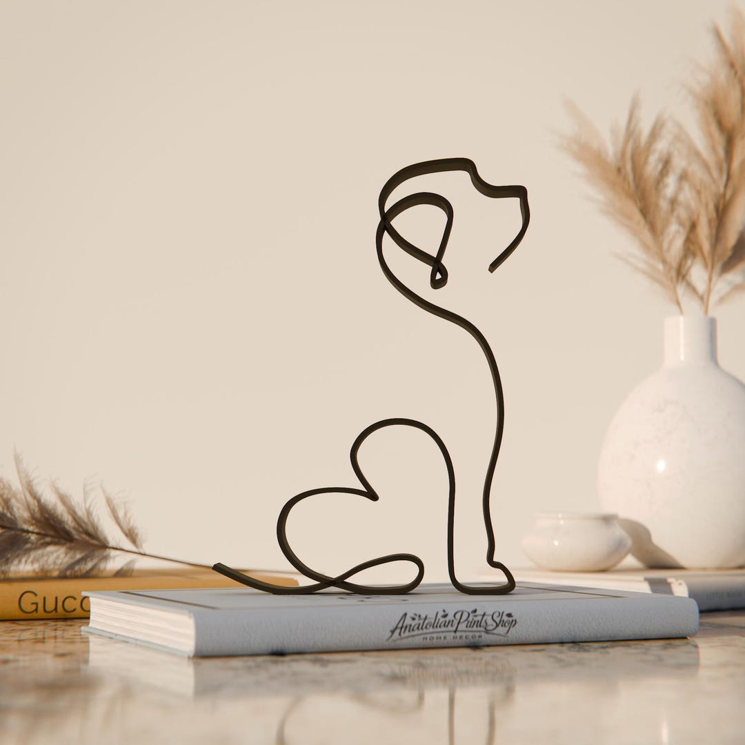 Cockapoo, Line Art Figure, 3D Printed Gift, Unique Gift for Dog Lovers ...