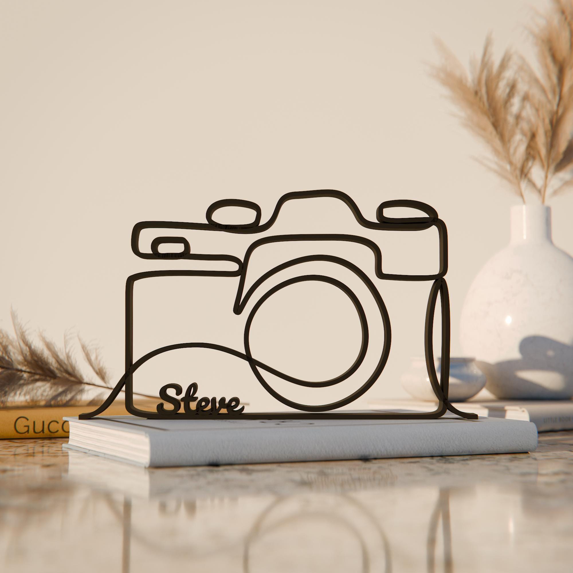Personalized Camera Figure - Minimalist Photography Sculpture - Etsy
