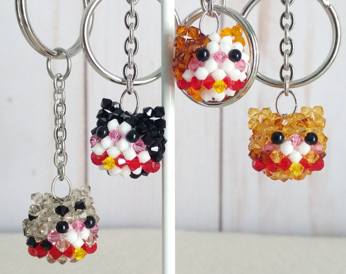 Crystal Mini Cat Keychain - Calico, Tuxedo, Tabby, Custom - Etsy