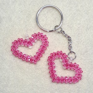 Open Heart Charm/keychain - Etsy