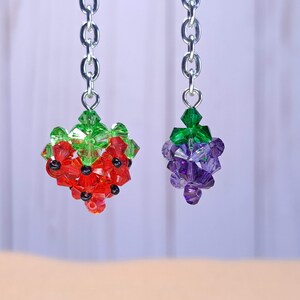 3D Crystal Fruit Keychains - Etsy