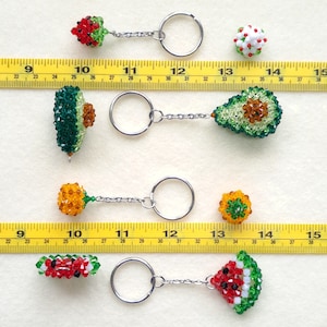 3D Crystal Fruit Keychains - Etsy