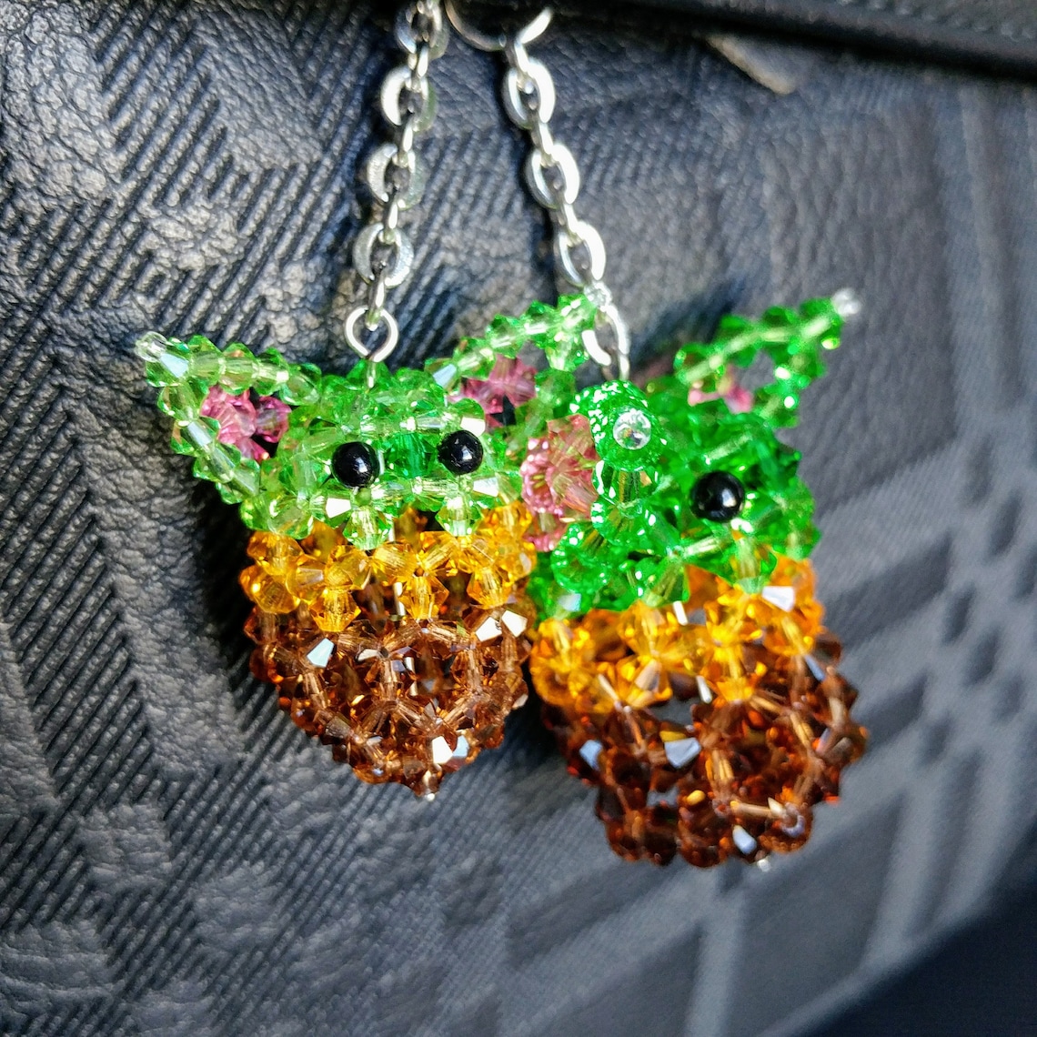 Crystal Baby Yoda Keychain 2 Sizes | Etsy