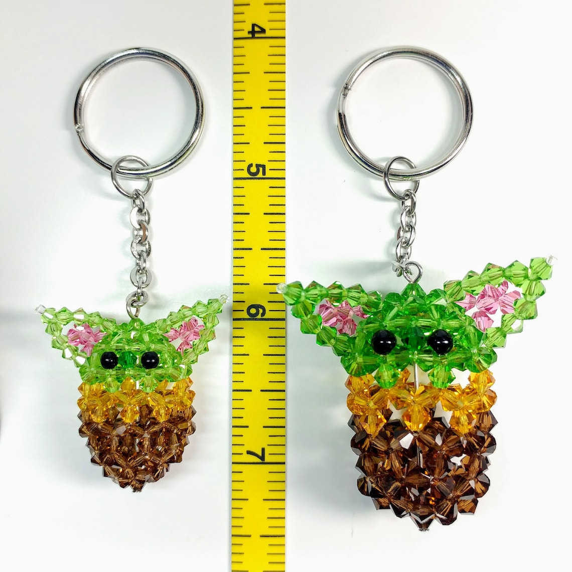 Crystal Baby Yoda Keychain 2 Sizes | Etsy