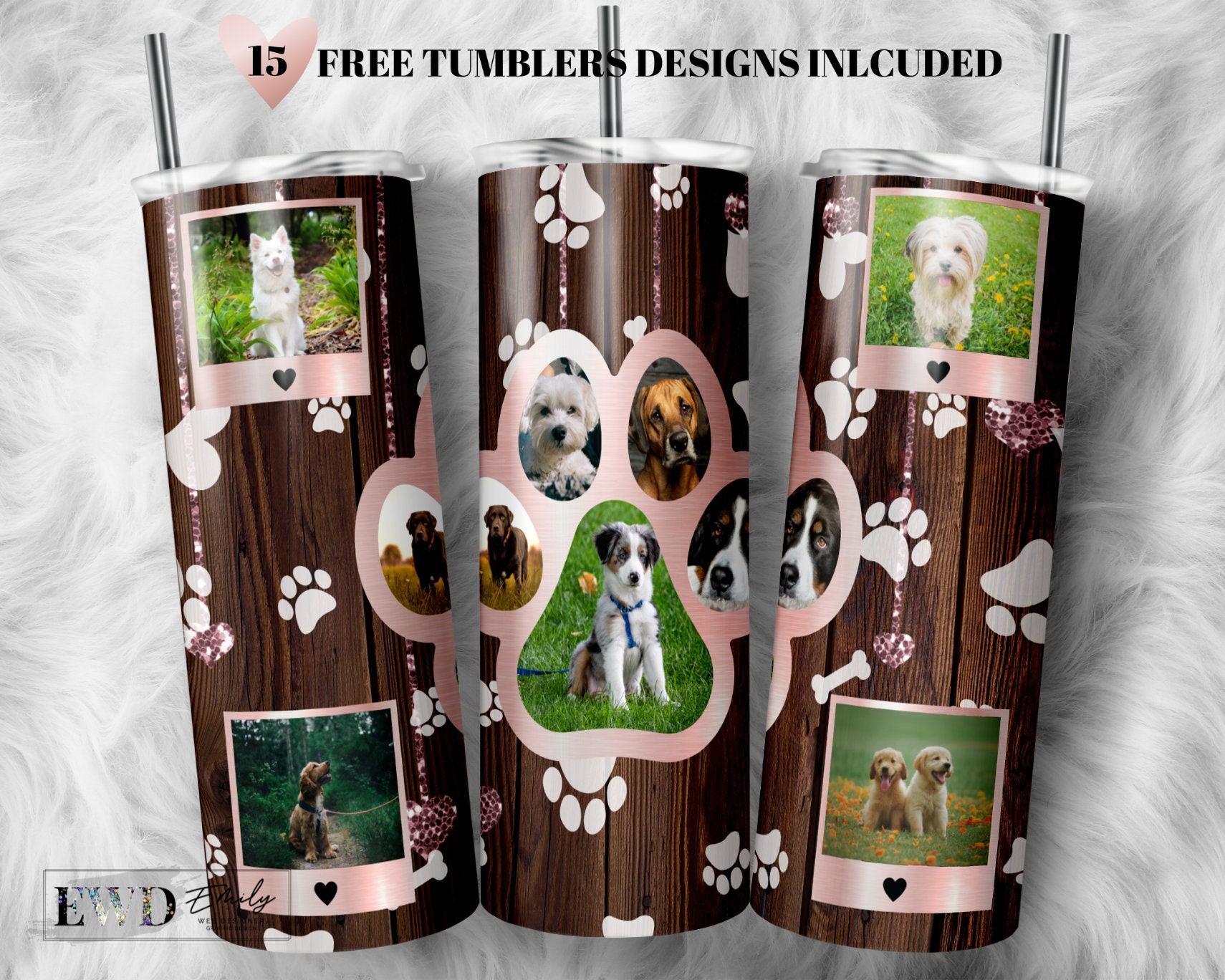 Sublimation Tumbler Dog Photo Design - Etsy